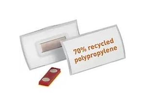 4005546732206 - Namensschild click fold 40x75 mm mit Magnet verdrehsicher pp Packung à 10 Stück transparent 825919 - Durable