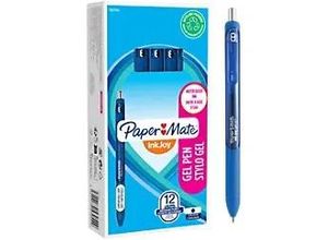 3501179579719 - Paper Mate InkJoy Gelstifte | mittlere Spitze (07mm) | dunkelblau | 12 Stück