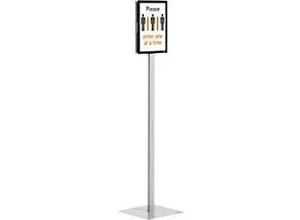 4005546730325 - Plakatständer Durable® INFO STAND BASIC A4 Hoch- & Querformat beidseitig lesbar 2 DURAFRAME® MAGNETIC Inforahmen inkl Montageset Metall