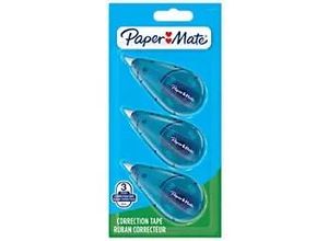 3026981153105 - Paper Mate Flüssigpapier DryLine Mini Korrekturband | 5mm x 6m | Blau | 3 Stück