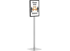 4005546730332 - Plakatständer Durable® INFO STAND BASIC A3 Hoch- & Querformat beidseitig lesbar 2 DURAFRAME® MAGNETIC Inforahmen inkl Montageset Metall