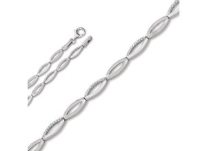 4067551946382 - Silberarmband Zirkonia Armband aus 925 Silber 17 cm Ø Armbänder Gr 17 Silber 925 (Sterlingsilber) silberfarben (silber) Damen Armbänder Silber Schmuck