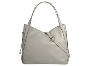 4262427392052 - Umhängetasche SAMANTHA LOOK Damen Gr B H T 35cm x 30cm x 14cm onesize grau Leder clean Taschen echt Leder Made in Italy
