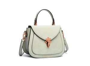 4036673233175 - Umhängetasche Alessa Damen Gr B H T 23cm x 19cm x 10cm onesize grün (mint) Lederimitat COLLEZIONE ALESSANDRO Taschen mit aufgesetztem Steckfach