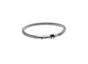 4051432726842 - Armband EMPORIO ARMANI EGS1623040 Armbänder Gr Edelstahl silberfarben (schwarz silberfarben) Emporio Armani