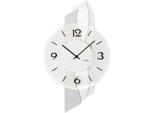 4037445159198 - Wanduhr AMS W9670 Wanduhren Gr B H L 27 cm x 6 cm x 47 cm silberfarben Wanduhren