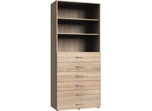 4038061008679 - Regal WIMEX Multiraumkonzept Regale Gr B H T 80 cm x 185 cm x 40 cm 3 St braun (eiche sägerau nachbildung) Wimex Breite 80 cm