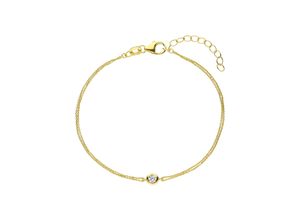 4061861145985 - Armband JOBO Armbänder Gr Silber 925 (Sterlingsilber) goldfarben (goldfarben weiß) Damen 925 Silber vergoldet mit Zirkonia