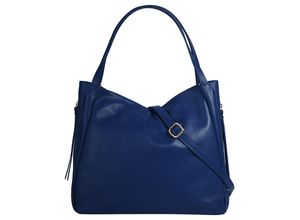4262427392090 - Umhängetasche SAMANTHA LOOK Damen Gr B H T 35cm x 30cm x 14cm onesize blau Leder clean Taschen echt Leder Made in Italy