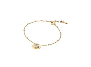 4013496035599 - Silberarmband MICHAEL KORS PREMIUM MKC1118AN710 Herz Armbänder Gr Silber 925 (Sterlingsilber) goldfarben (gelbgoldfarben kristallweiß) Damen mit Zirkonia (synth)