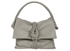 4262427391932 - Henkeltasche SAMANTHA LOOK Damen Gr B H T 33cm x 26cm x 6cm onesize grau Leder clean Taschen echt Leder Made in Italy