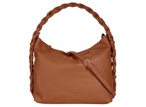 4262427392014 - Umhängetasche SAMANTHA LOOK Damen Gr B H T 35cm x 27cm x 11cm onesize braun (cognac) Leder clean Taschen echt Leder Made in Italy