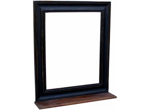 4055195580604 - Spiegel Corsica gelb (schwarz honigfarben) B H T 68cm x 79cm x 10cm Glas mit Ablage Shabby Chic Vintage B68cm H79cm T10cm