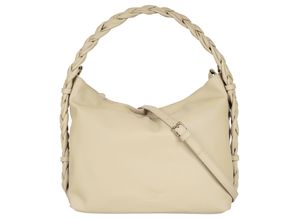 4262427392021 - Umhängetasche SAMANTHA LOOK Damen Gr B H T 35cm x 27cm x 11cm onesize beige Leder clean Taschen echt Leder Made in Italy