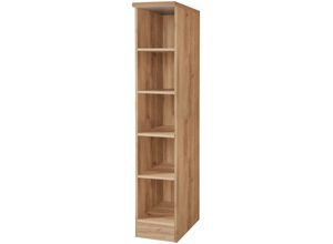 4255621703946 - Regal KOCHSTATION KS-Wien Regale Gr B H T 30 cm x 165 cm x 60 cm braun (wotaneiche) Hochschrank Küchen-Standregal Vorratsschränke 30 cm breit mit Fächern