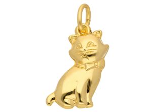 4059468445744 - Ketten-Anhänger ADELIA´S 333 Gold Anhänger Katze Schmuckanhänger Gr Kinder Gelbgold 333 goldfarben (gold) Damen Anhänger Goldschmuck für