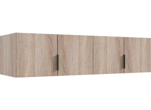 4065981006737 - Schrankaufsatz WIMEX Modena braun (eiche sägerau nachbildung) B160 H40 T54 Spanplatte Möbelaufsätze Aufsatzschrank