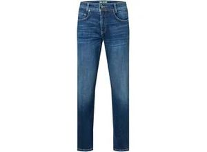 4057651417974 - Straight-Jeans MAC Arne Herren Gr 38 Länge 34 blau (dunkelblau) Denim Jeans Obermaterial 95% Baumwolle 3% Elastomultiester 2% Elasthan casual gerade Jeans in gepflegter Optik mit Stretch