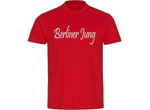 4068859150419 - multifanshop Kinder T-Shirt - Berlin rot - Berliner Jung - Druck weiß - Kind