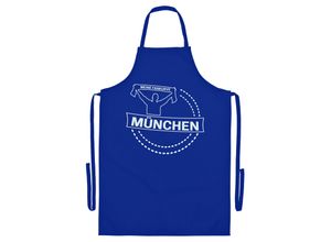 4068859056131 - multifanshop Grillschürze - München blau - Meine Fankurve - Druck weiß - Schürze