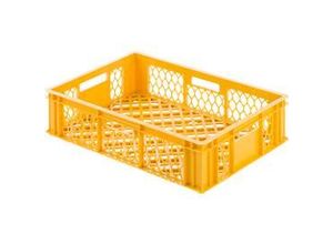 4026698004195 - Euro Box Bäcker-Kasten lebensmittelecht Inhalt 27 L durchbrochene Version gelb-orange