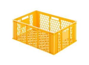 4026698004225 - Euro Box Bäcker-Kasten lebensmittelecht Inhalt 478 L durchbrochene Version gelb-orange