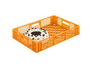 4026698004171 - Euro Box Bäcker-Kasten lebensmittelecht Inhalt 154 L durchbrochene Version gelb-orange