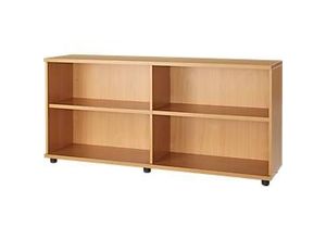 4251898812114 - Select Anstellregal aus Holz 2 Fachböden B 1600 mm x T 421 x H 750 mm Buche