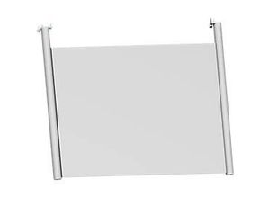 4051273733399 - Genius Rückseitenblende für Schreibtisch B 800 mm H 466 mm weißaluminium