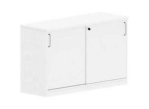 4250510883464 - Schiebetüren-Ansatzschrank BEXXSTAR 15 Ordnerhöhen B 1200 x T 445 x H 740 mm weiß