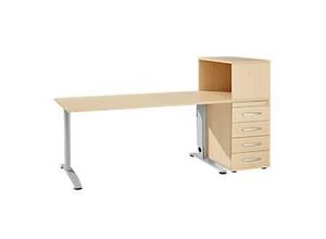 4251898808698 - Select Büromöbelset LOGIN 2-teilig Schreibtisch B 1600 mm