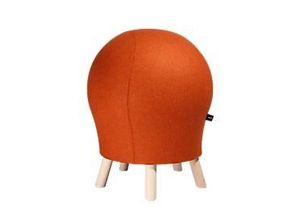 4014296278032 - Hocker Sitness Alpine mit integriertem Gymnastikball Bezug 75 % Schurwolle orange