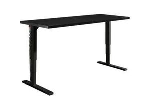 4260238827237 - Genius Schreibtisch Elements elektrisch höhenverstellbar Rechteck C-Fuß B 1800 x T 800 x H 645-1300 mm schwarz weiß + Technikeinbau