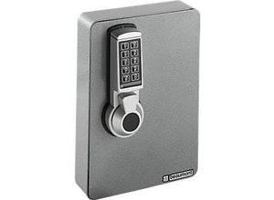 8712907007311 - Schlüsselschrank Elektronikschloss 46 Haken silber hammerschlag