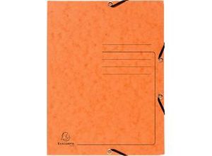 3130630554042 - Sammelmappe DIN A4 mit Gummizug 3 Klappen beschriftbar Colorspan-Karton 355 g m² orange