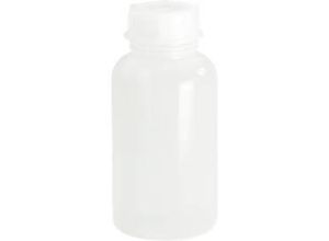 4007228701579 - Weithalsflasche Gesamthöhe 205 mm Gesamt-Ø 95 mm Polyethylen (ldpe) naturfarben Einfüllöffnung-Ø 50 mm - Hünersdorff