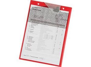 4052301067073 - Auftragstasche Secure für DIN A4 Dokumente 10 Stück inkl Schlüsselfach B 230 x T 5 x H 330 mm rot