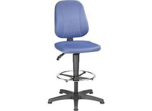 4016849546377 - Arbeitsstuhl 9651-CI02 Unitec 3 Sitzhöhe 580-850 mm mit Gleiter Stoff blau - Bimos