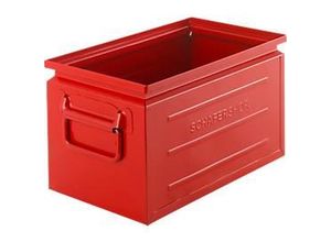 8697837516310 - Select Stapelbox Volumen 134 l 80 kg Faltgriffe L 375 x B 207 x H 201 mm Stahlblech rot RAL 3000