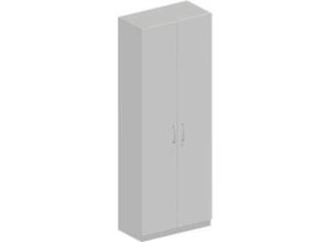 4051273728395 - Genius Garderobenschrank TETRIS SOLID 6 OH 1 Fachboden Kleiderstange abschließbar B 800 x T 412 x H 2239 mm weißalu lichtgrau