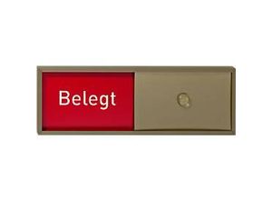 4060081702565 - Schiebeschild Frei-Belegt für Türschild Lyon selbstklebend B 150 x H 50 mm bronze