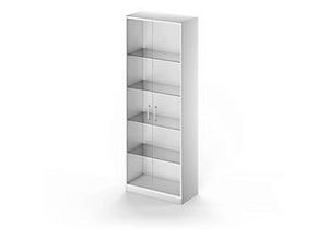 4051273740694 - Genius Glastürenschrank TETRIS SOLID Stahlkorpus 5 OH B 800 mm weißaluminium