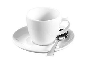 4007796026029 - Espressotassen-Set BISTRO 6 Tassen & Untertassen jeweils 01 l H 58 mm Porzellan weiß