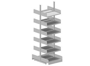 4044917322707 - Variabo Freiarmregal Grundfeld doppelseitig 400 mm Fachtiefe 750 x 2500 mm