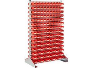 4250692930826 - Ständerregal zweiseitig B 1130 x T 700 x H 1885 mm 300 x 07 l rot