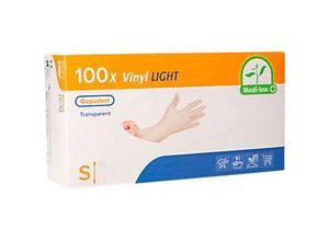 4250478408686 - Einmalhandschuhe Medi-Inn Light Vinyl leicht gepudert latexfrei transparent Größe S 100 Stück