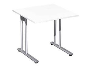 4038933477398 - Schreibtisch PALENQUE C-Fuß Rechteck B 800 x T 800 x H 720 mm weiß