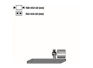 4250101138942 - Fachboden Standard für asecos Sicherheitsschränke der UB90 Serie Edelstahl 14301 B 768 x T 422 x H 20 mm bis 30 kg