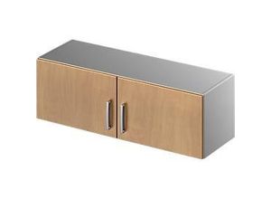 4051273739346 - Genius Aufsatzschrank TETRIS SOLID Stahlkorpus 1 OH B 1200 mm Buche-Dekor weißalu