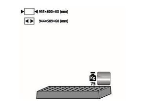 4250101142642 - Lochblecheinsatz Standard für asecos Sicherheitsschränke der UB90 Serie Edelstahl 14301 B 955 x T 600 x H 60 mm bis 75 kg